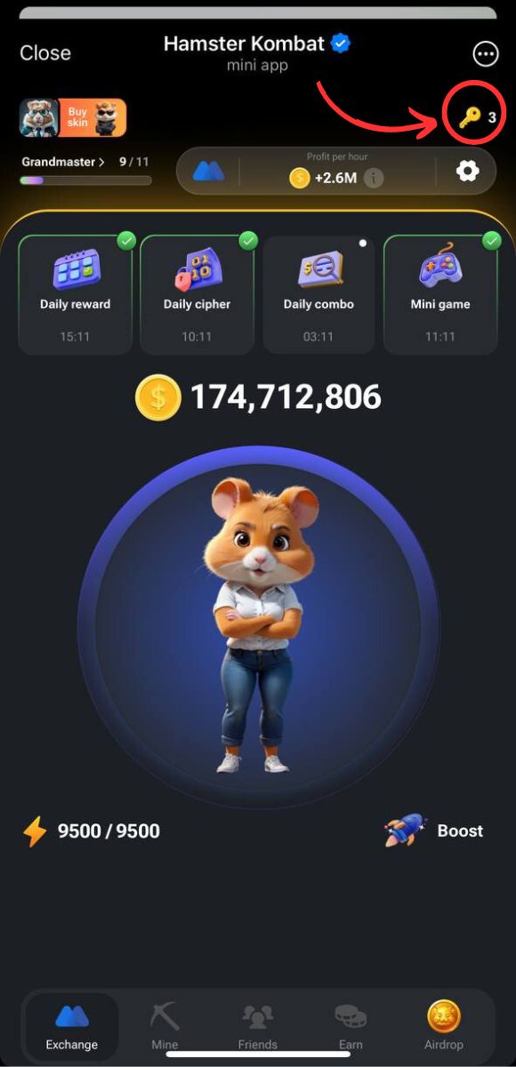 کلید مینی گیم همستر کامبت امروز ۵ مرداد + آموزش ویدیویی - ارزدیجیتال